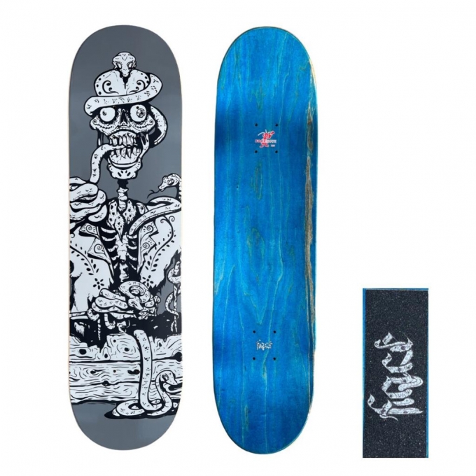Shape Face Skate Dia de Los Muertos - Serpiente Gris